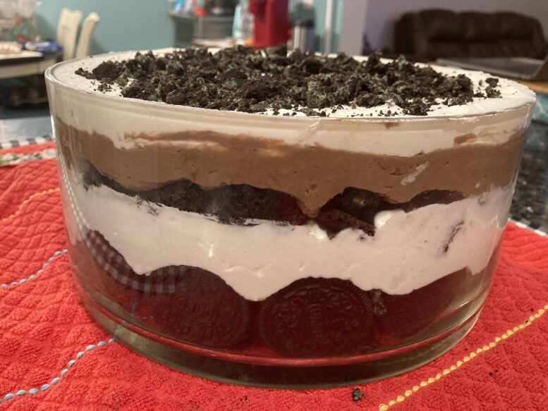 Delicious Mint Oreo Trifle - Out of the Box Baking