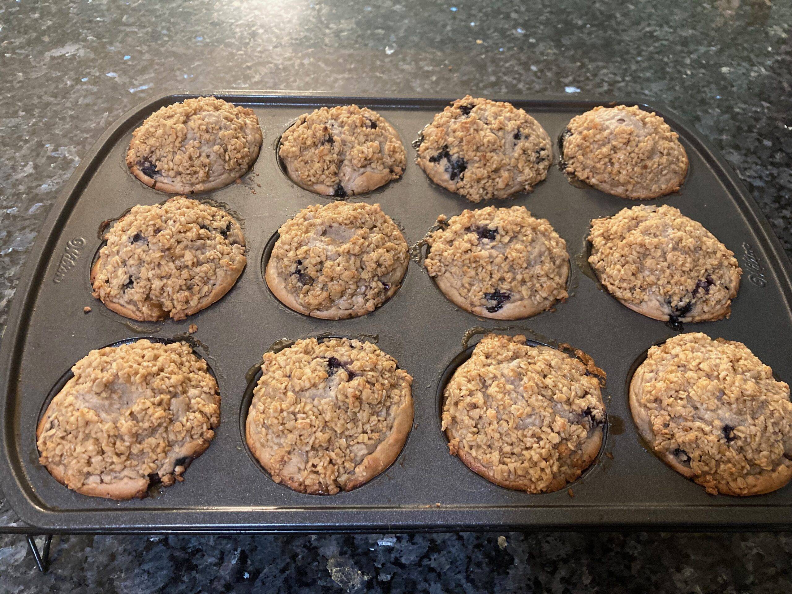 Oatmeal Blueberry Muffins (with mayonnaise) - Out of the Box Baking