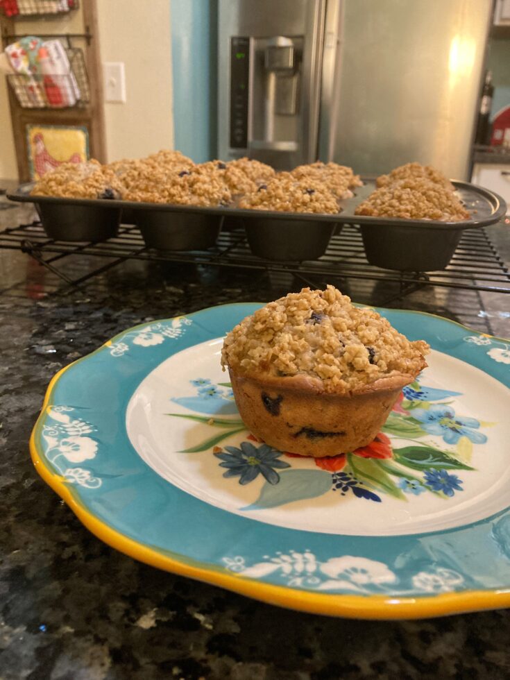 Oatmeal Blueberry Muffins (with mayonnaise) - Out of the Box Baking