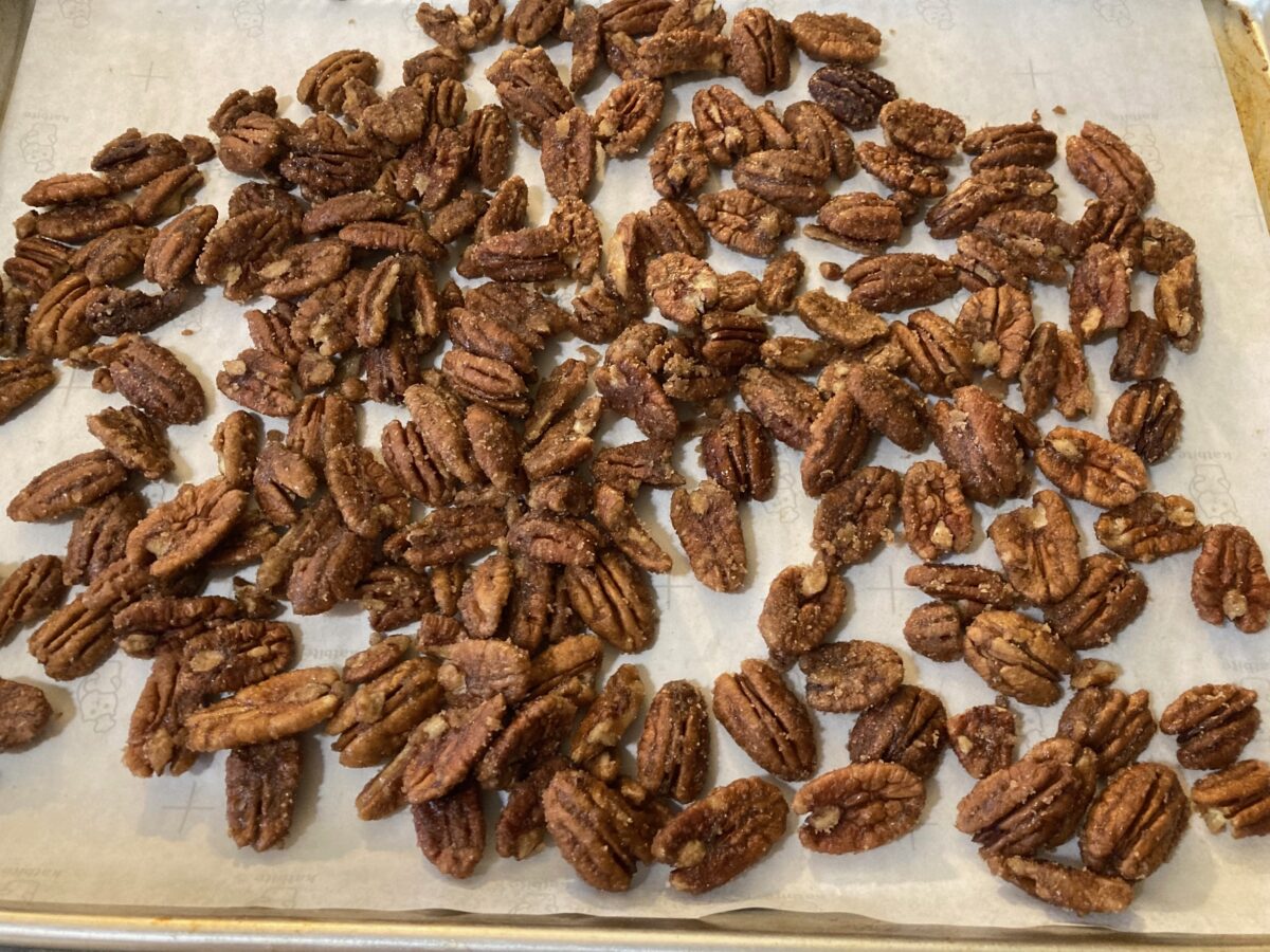 Easy Candied Pecans - Out of the Box Baking