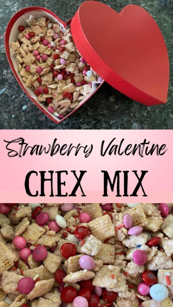 Strawberry Valentine Chex Mix - Out of the Box Baking