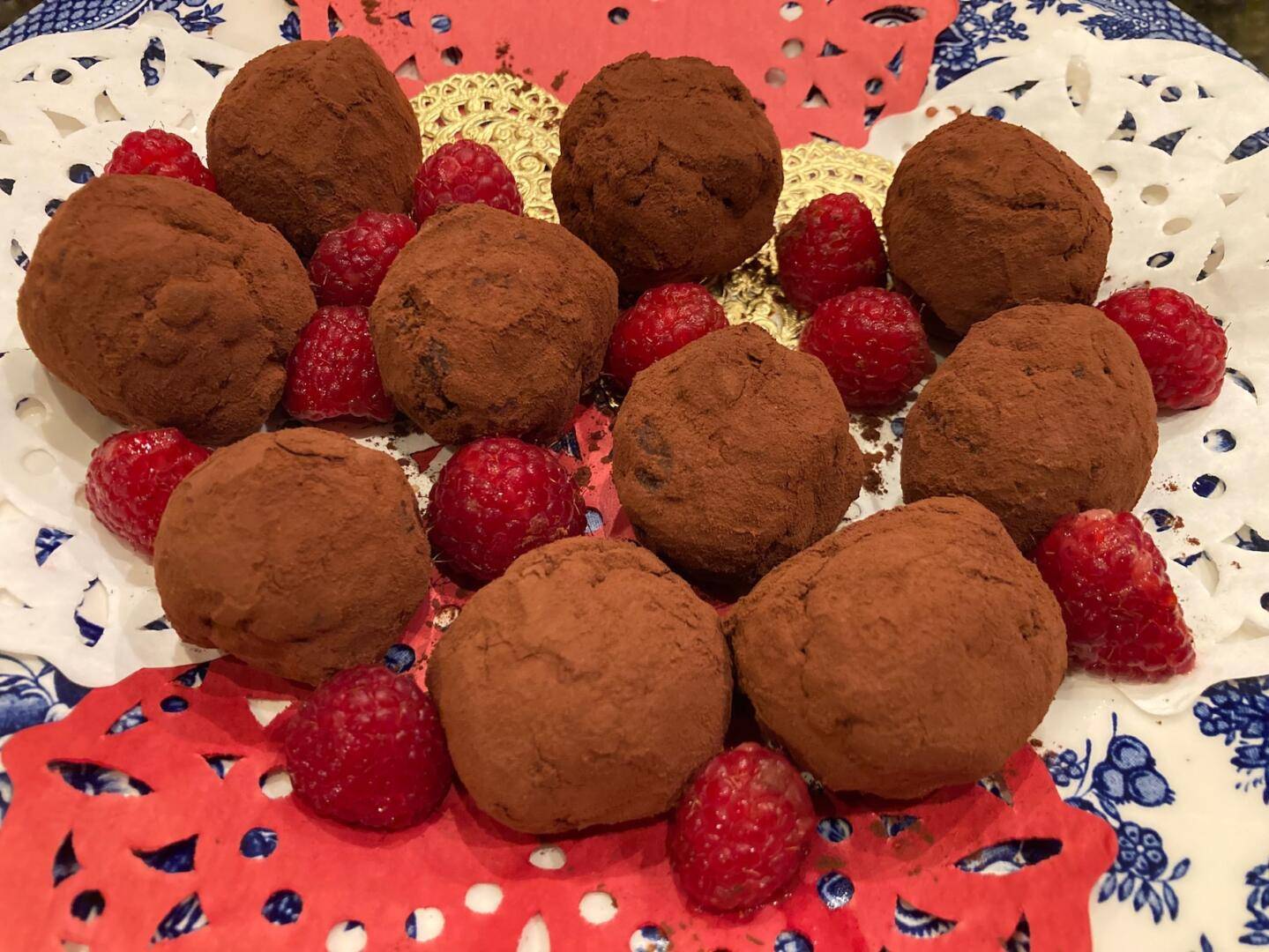 Dark Chocolate Raspberry Truffles - Out of the Box Baking