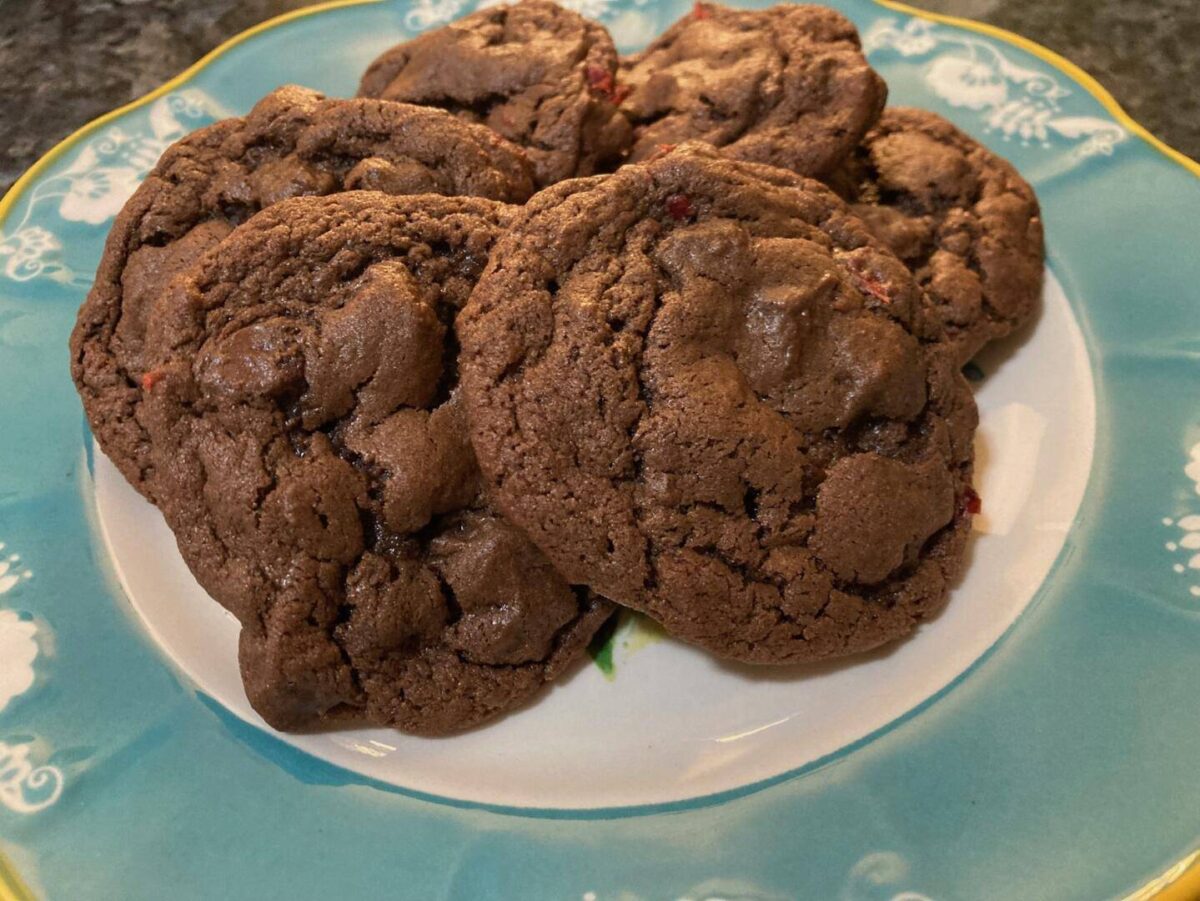 Double Dark Chocolate Cherry Cookies - Out of the Box Baking