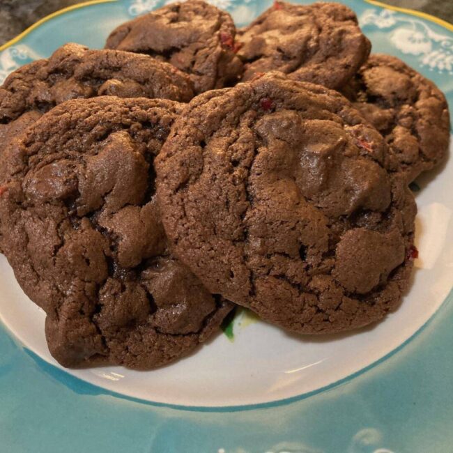 Double Dark Chocolate Cherry Cookies - Out of the Box Baking