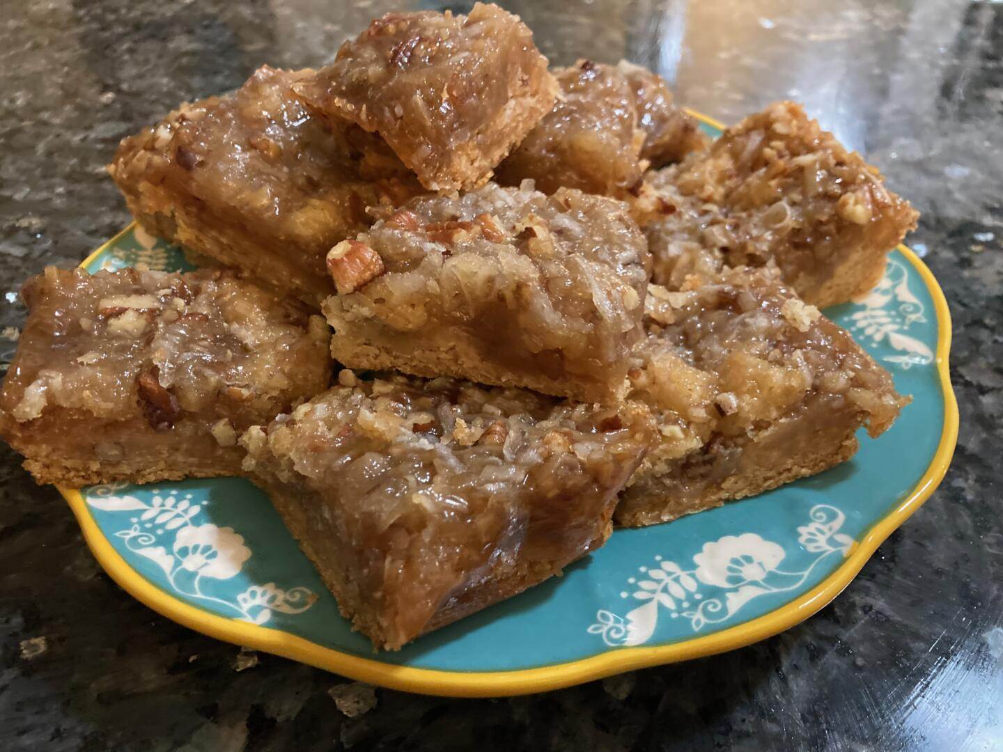 Easy Coconut Pecan Bars (Doctored Cake Mix) - Out of the Box Baking