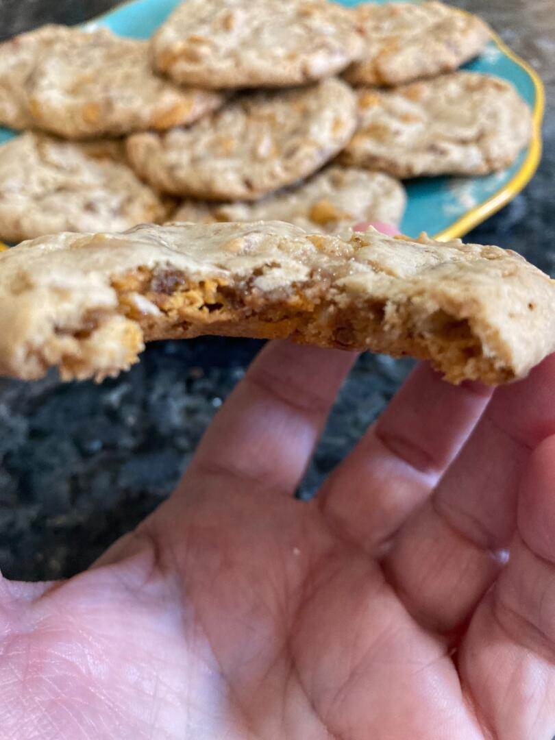 Easy Butterscotch Toffee Cookies - Out of the Box Baking