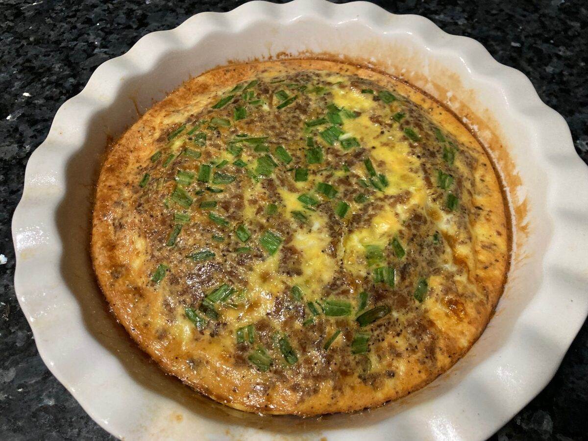 Simple Crustless Quiche - Out of the Box Baking