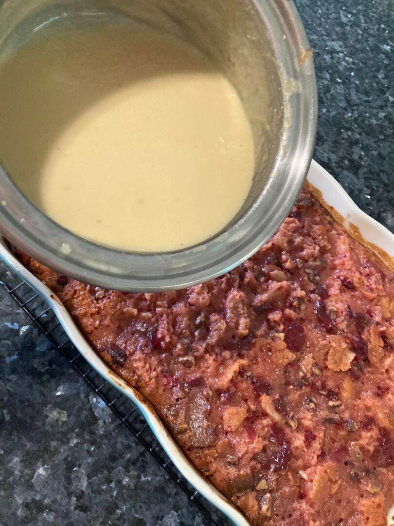 Delicious Cherry Bread Pudding - Out of the Box Baking