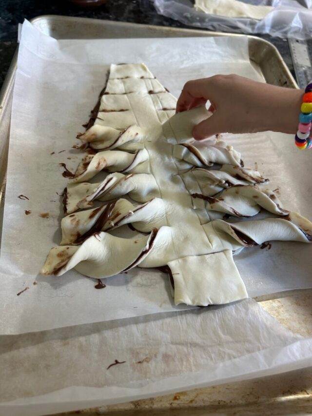Churro Nutella Christmas Tree - Out of the Box Baking