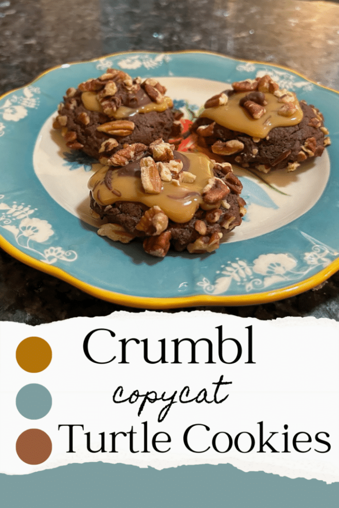 Crumbl Copycat Turtle Cookies - Out of the Box Baking