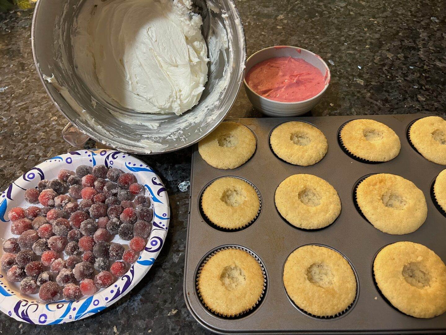 Sparkling Cranberry White Chocolate Cupcakes - Out of the Box Baking