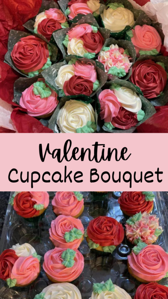 Easy Valentine Cupcake Bouquet - Out of the Box Baking