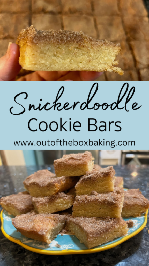 Snickerdoodle Cookie Bars - Out of the Box Baking