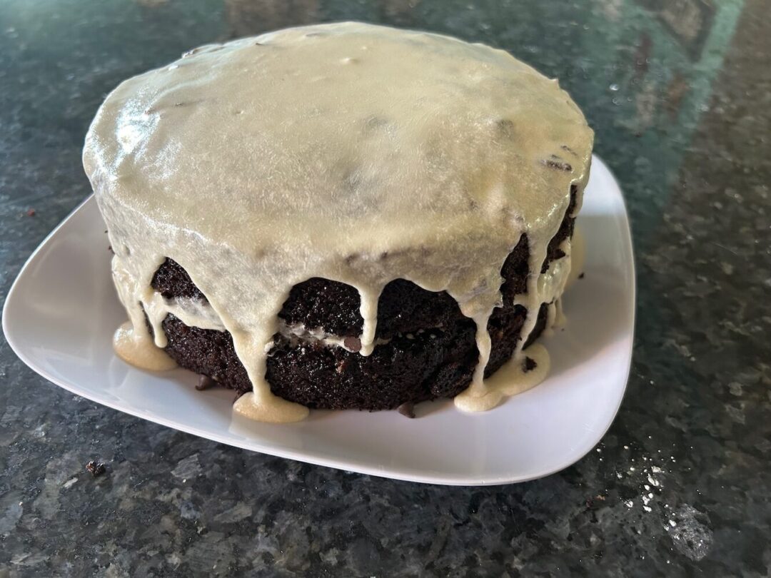 Screwball Cake with Glaze Frosting - Out of the Box Baking