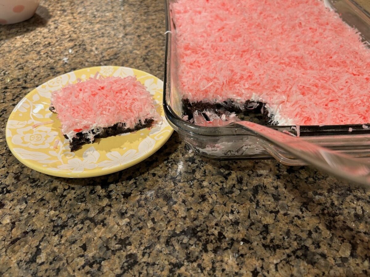 Simple Snowball Brownies - Out of the Box Baking
