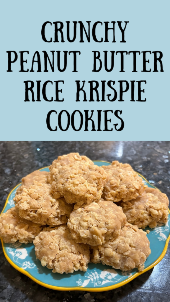 Crunchy Peanut Butter Rice Krispie Cookies - Out of the Box Baking