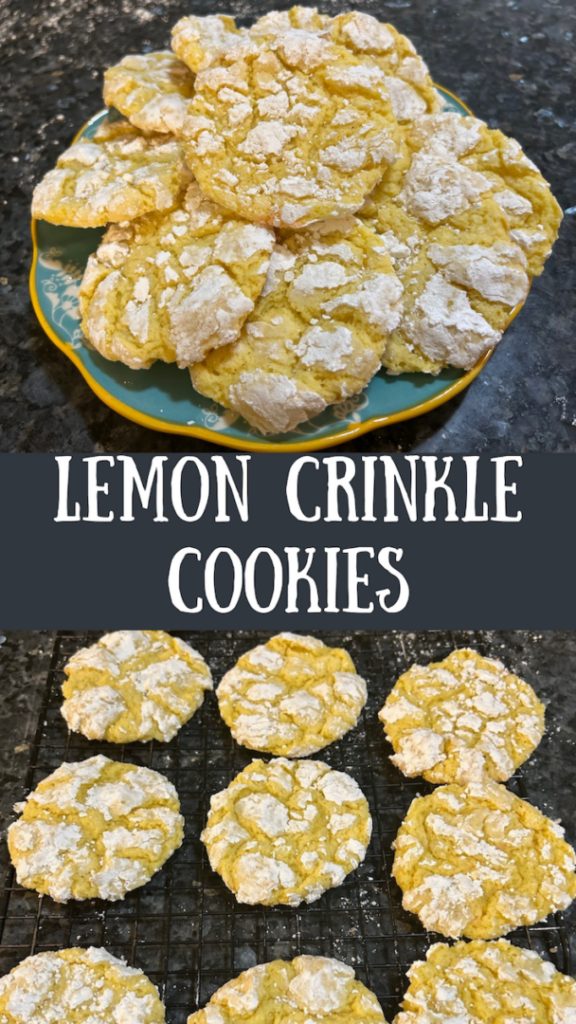 Lemon Crinkle Cookies (Lemon Cake Mix Cookies) - Out of the Box Baking