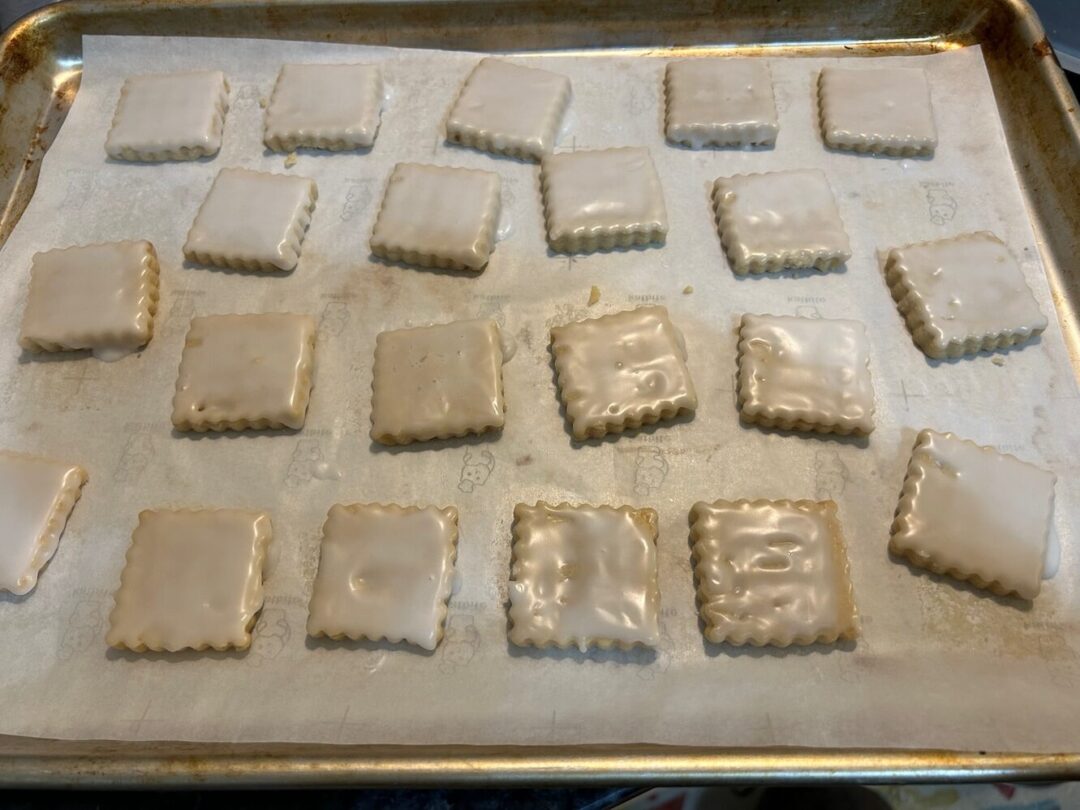 Almond Shortbread with Almond Glaze - Out of the Box Baking
