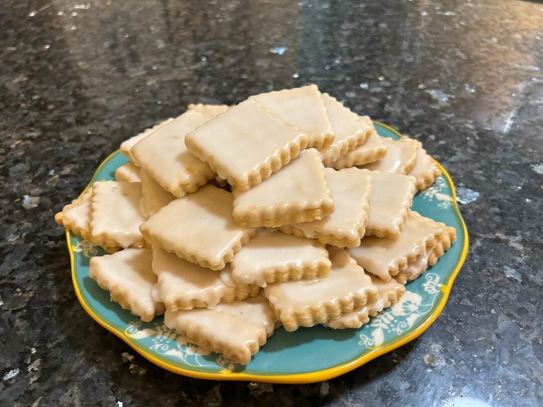 Almond Shortbread with Almond Glaze - Out of the Box Baking