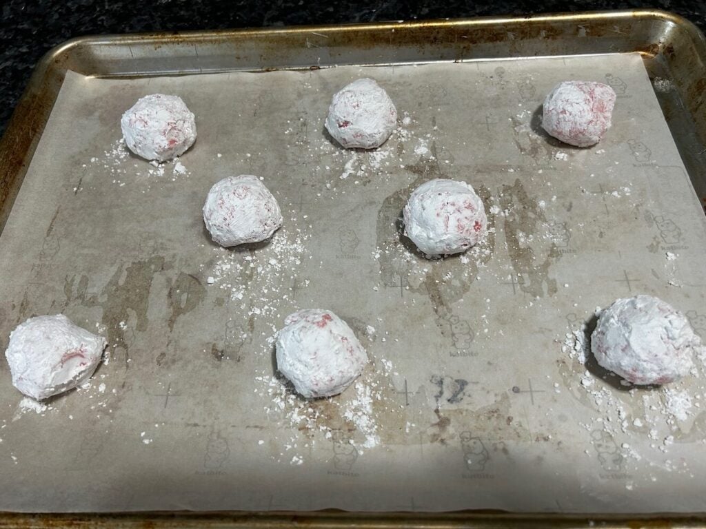 Strawberry Fluffies (Strawberry Crinkle Cookies) - Out of the Box Baking