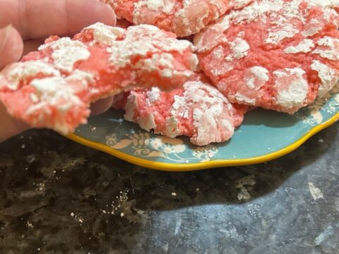 Strawberry Fluffies (Strawberry Crinkle Cookies) - Out of the Box Baking