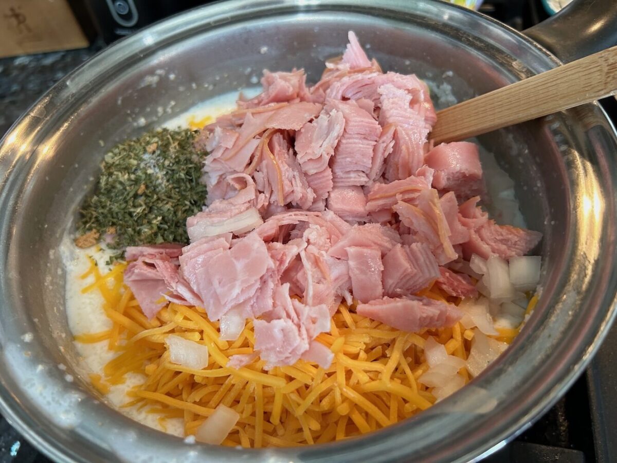 Ham and Cheese Grits Casserole - Out of the Box Baking