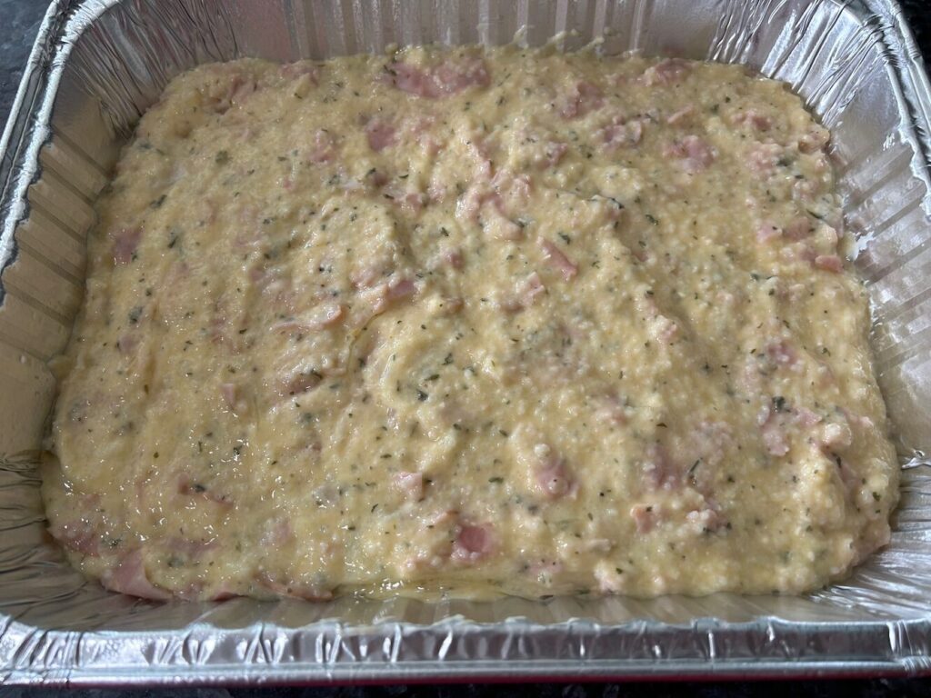 Ham and Cheese Grits Casserole - Out of the Box Baking