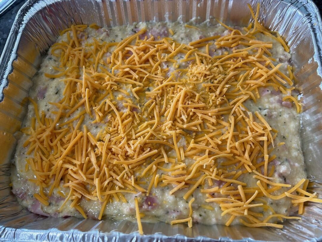Ham and Cheese Grits Casserole - Out of the Box Baking