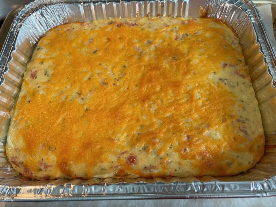 Ham and Cheese Grits Casserole - Out of the Box Baking