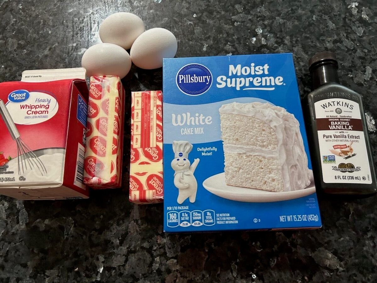 Easy Pound Cake (Doctored Cake Mix) - Out of the Box Baking