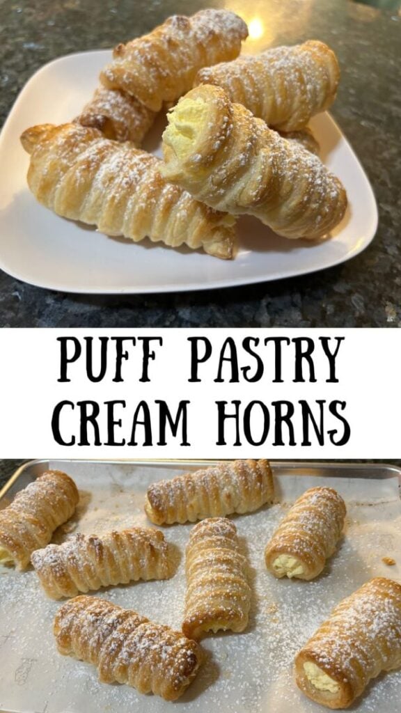 Puff Pastry Cream Horns - Out of the Box Baking