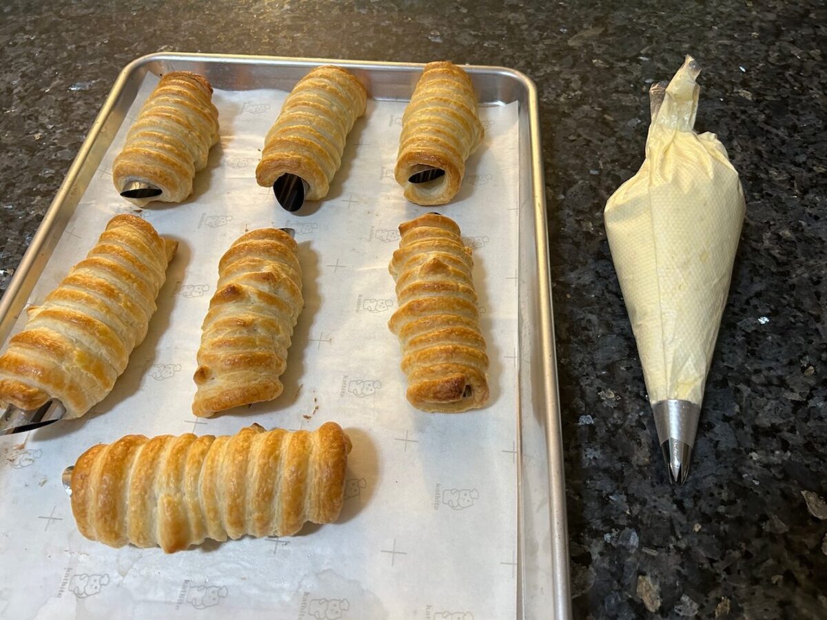 Puff Pastry Cream Horns - Out of the Box Baking