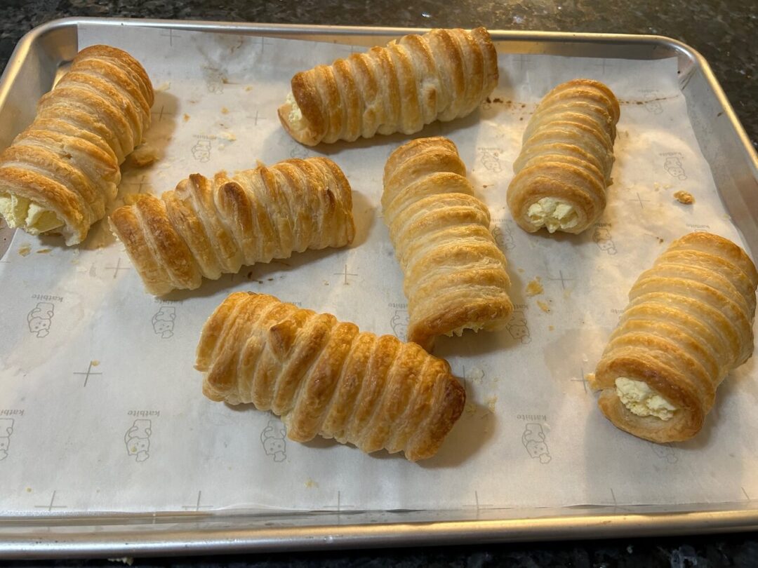 Puff Pastry Cream Horns - Out of the Box Baking