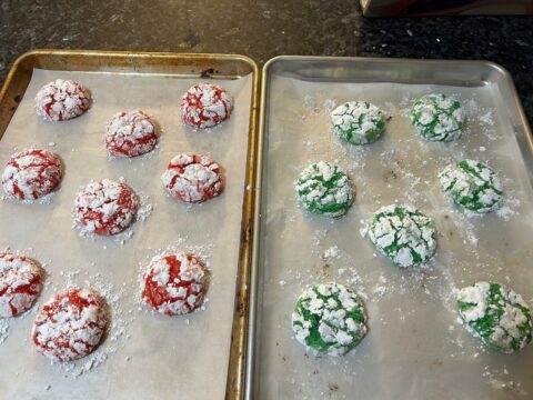 Simple Christmas Crinkle Cookies - Out of the Box Baking