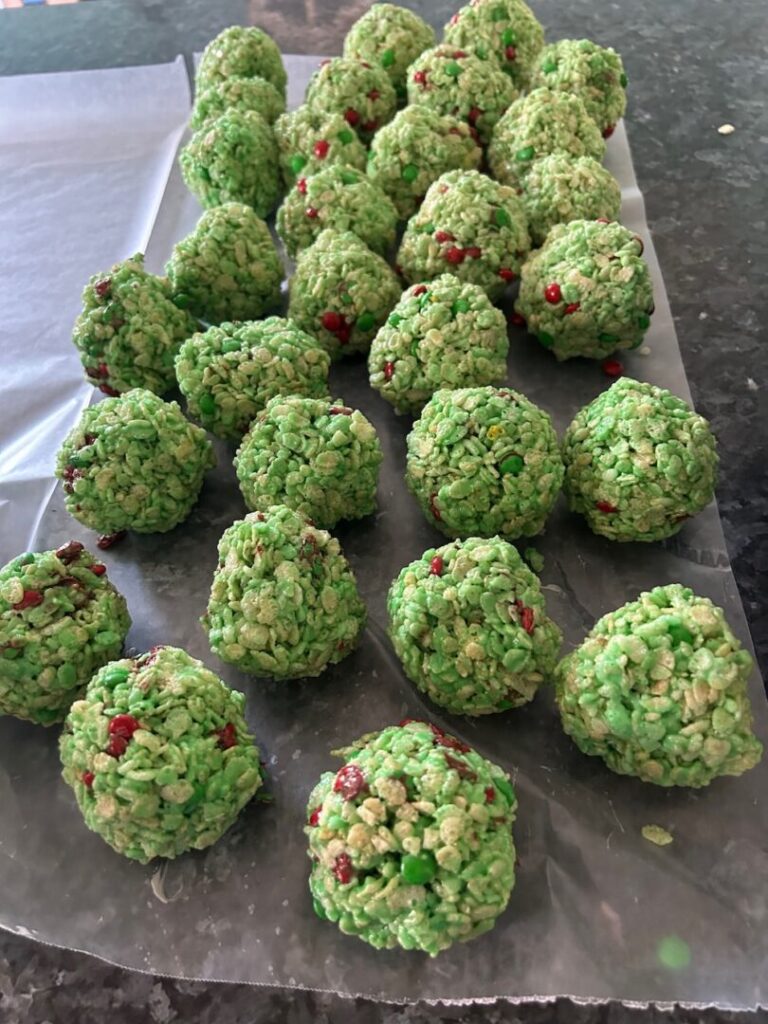 Rice Krispie Treat Christmas Ornaments - Out of the Box Baking