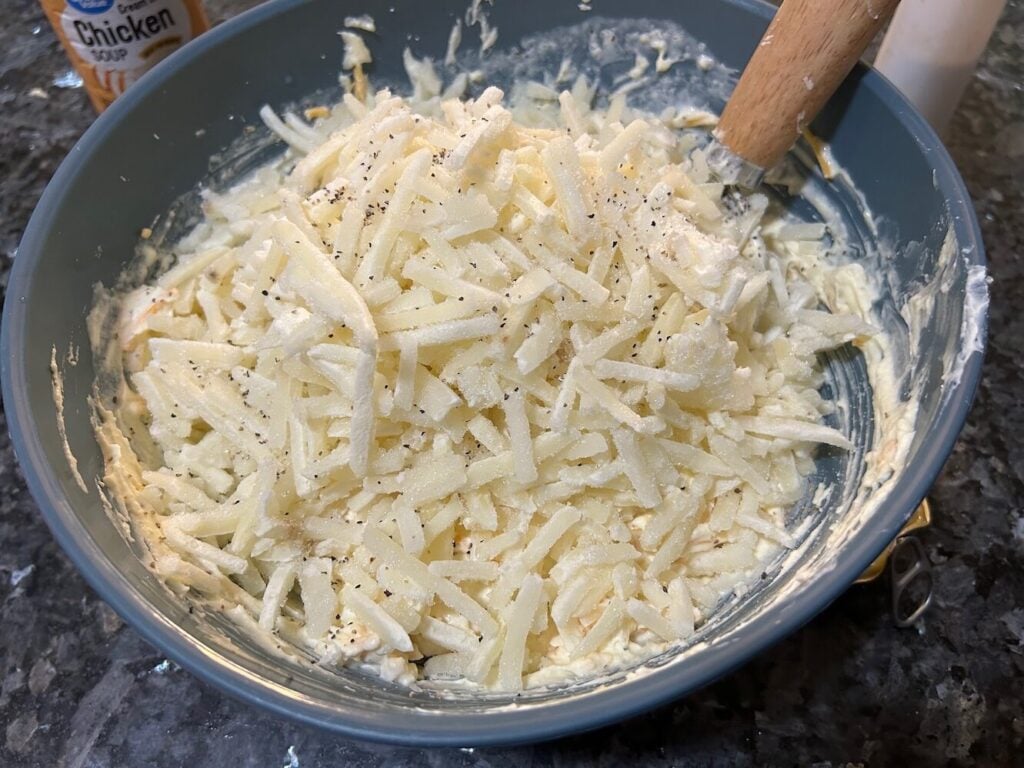 Simple Hash Brown Casserole - Out of the Box Baking