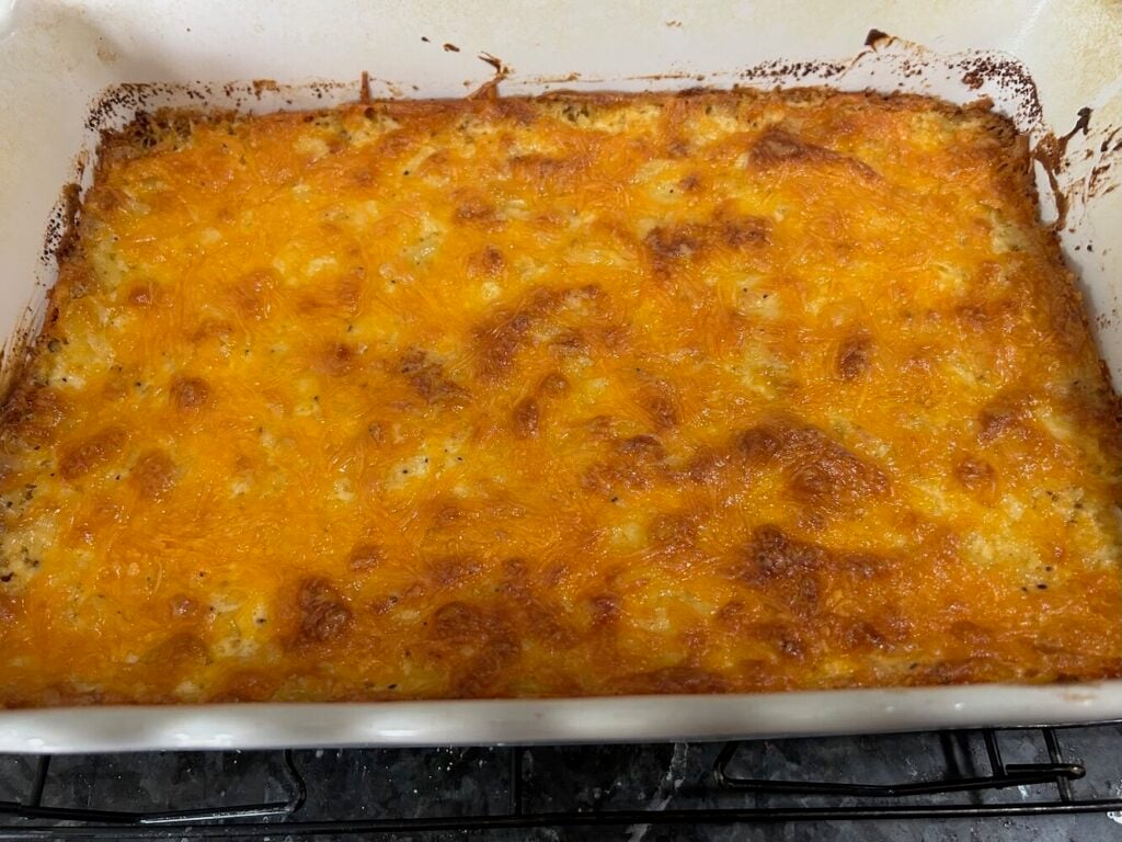 Simple Hash Brown Casserole - Out of the Box Baking